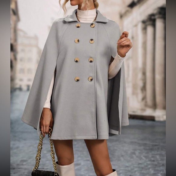 Accessories | Classic Button Up Double Breasted Cape Jacket | Poshmark